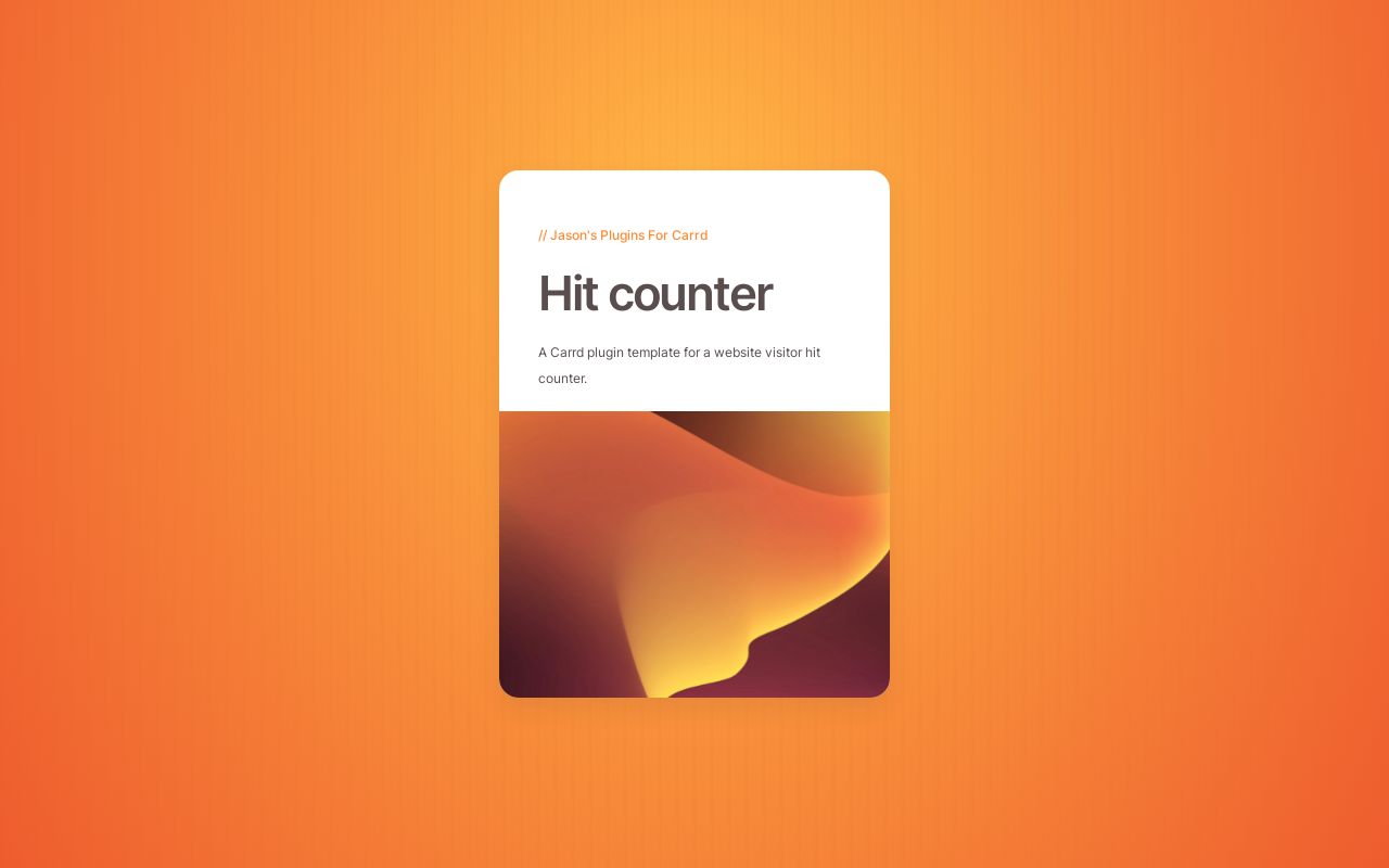 Hit counter Carrd plugin template